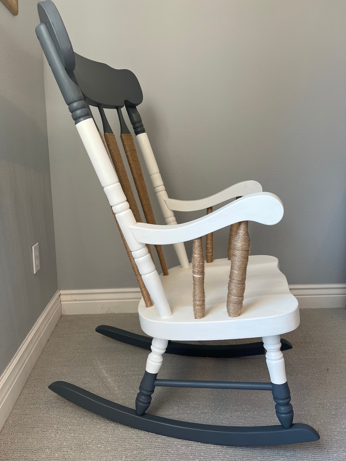 Refinished Oak Rocking Chair - Etsy