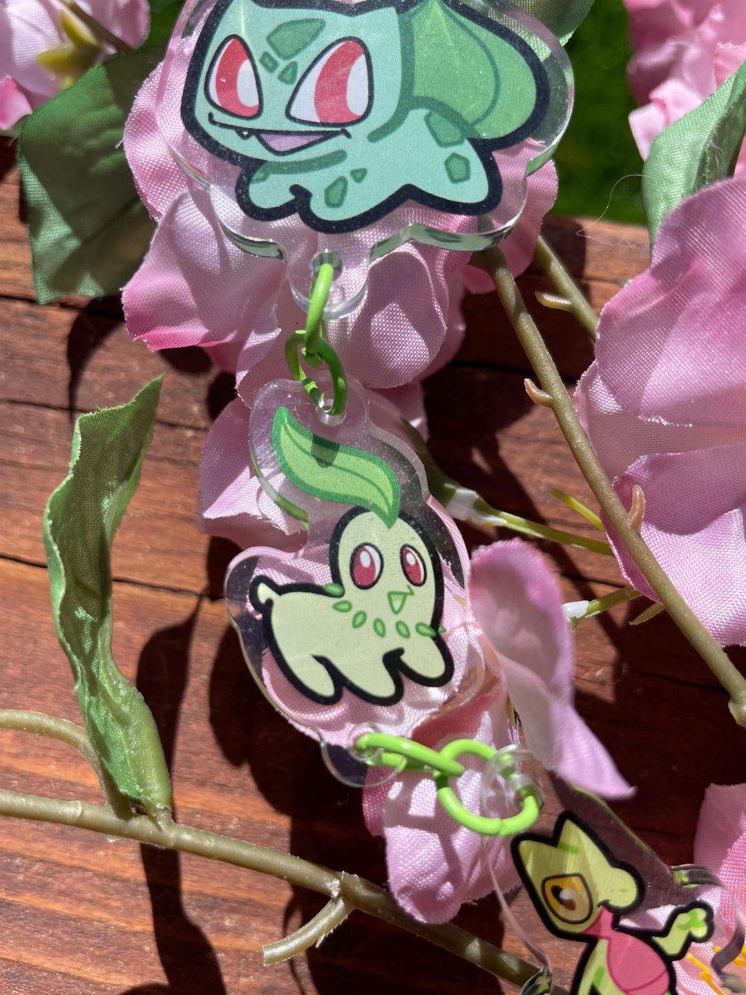 Grass Starters Connected Keychain | PKMN Grass Starter Connected ...