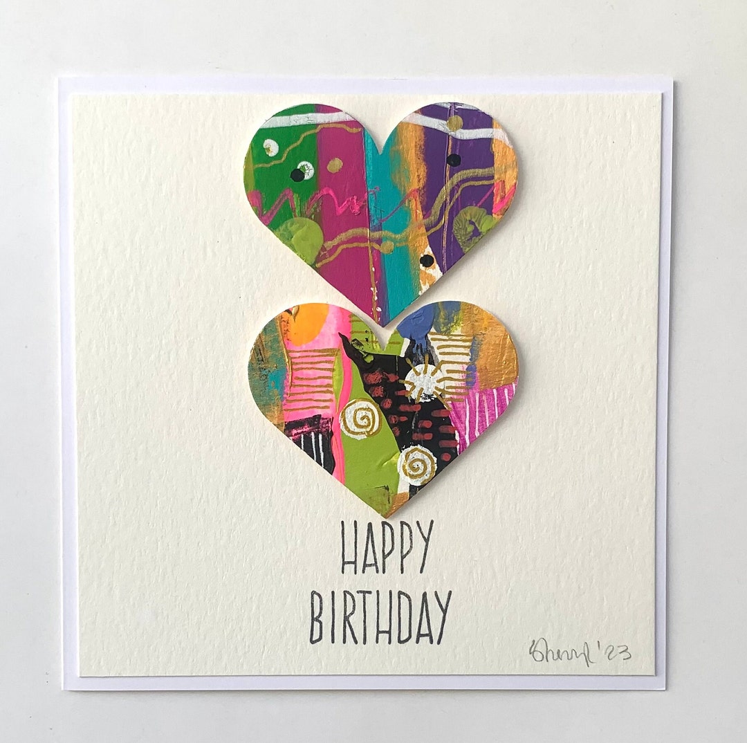 Hand Painted Birthday Card Handmade Birthday Card Street - Etsy