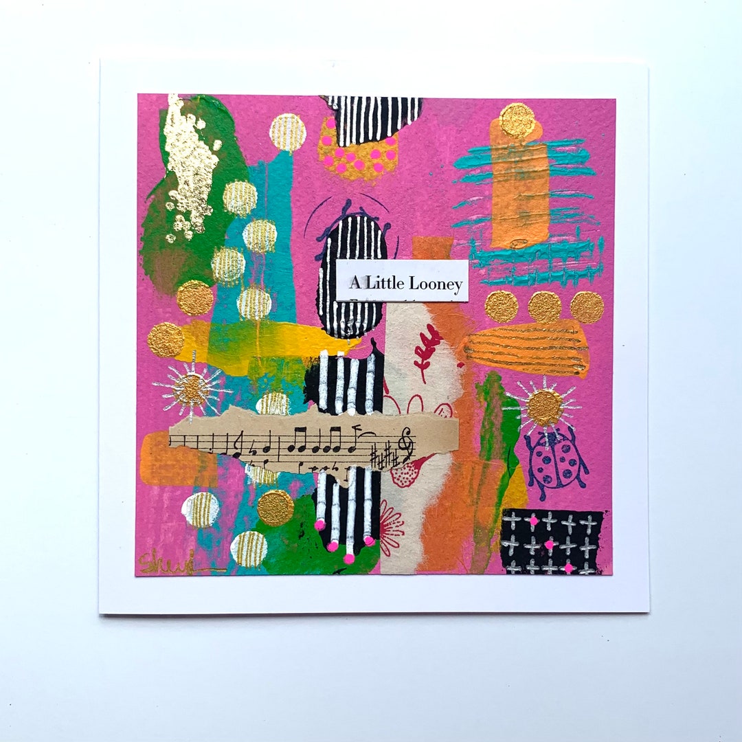 Hand Painted Card, All Occasion Card, Abstract Card, Original Art ...