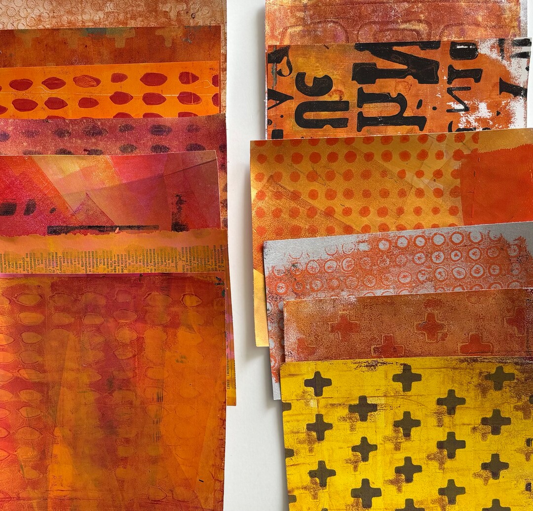 Hand Painted Collage Papers, Art Journal Paper Pack, Junk Journaling ...