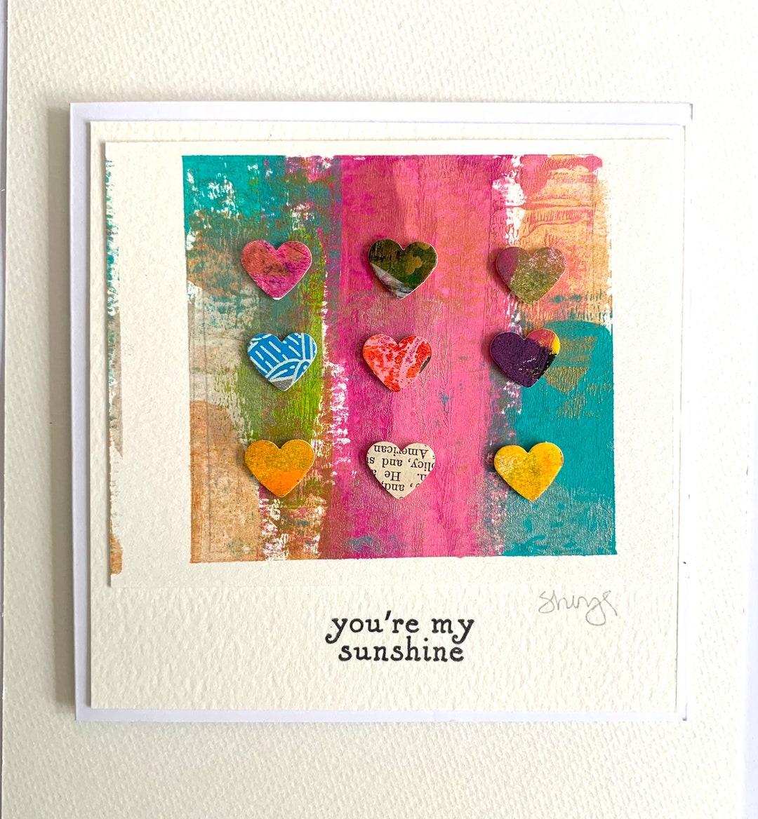 Birthday Card, Hand Painted Birthday Card, 3 Dimensional Card, Graffiti ...