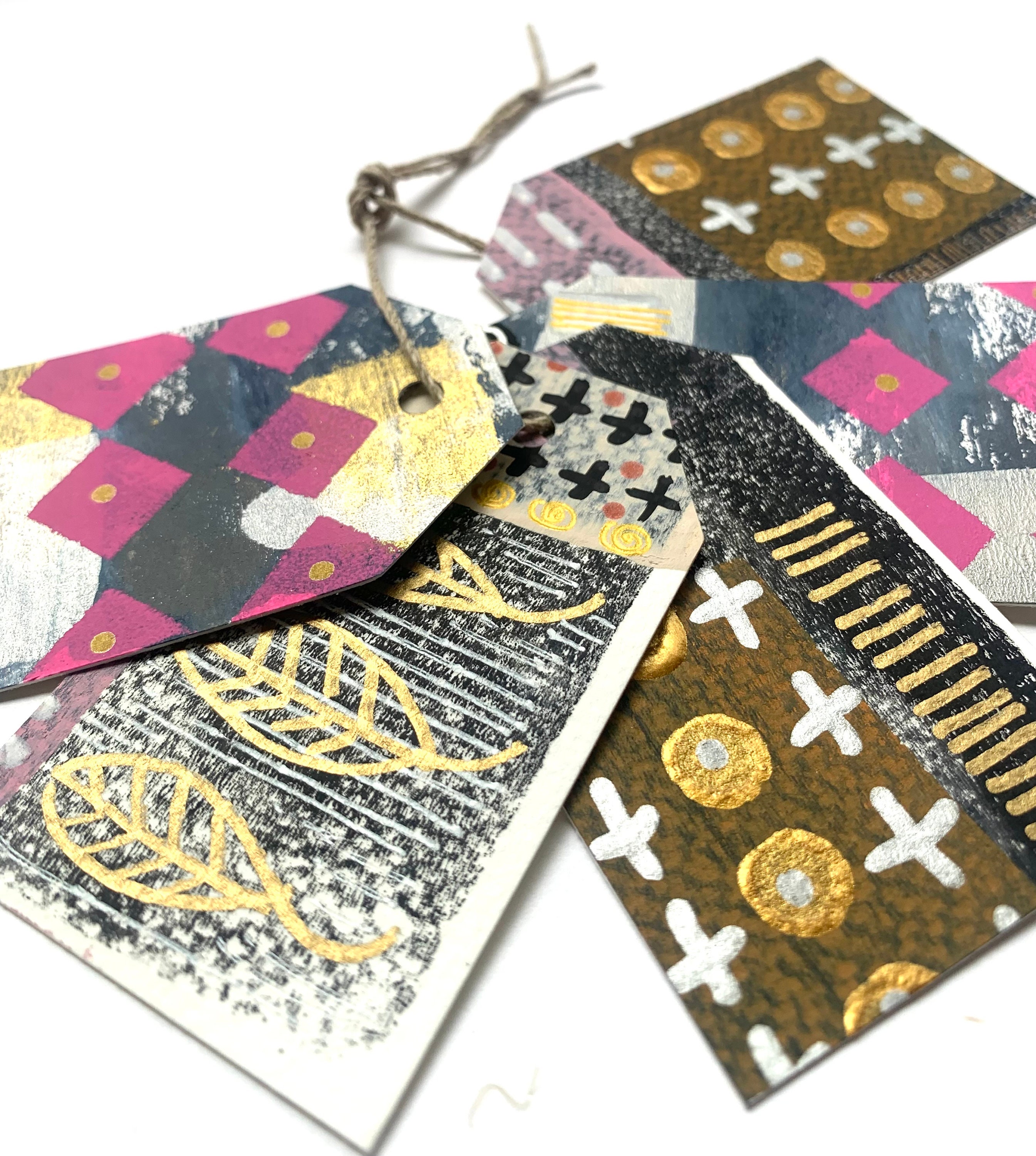 Gift Tags Hand Painted Gift Tags Unique Gift Tags Abstract - Etsy