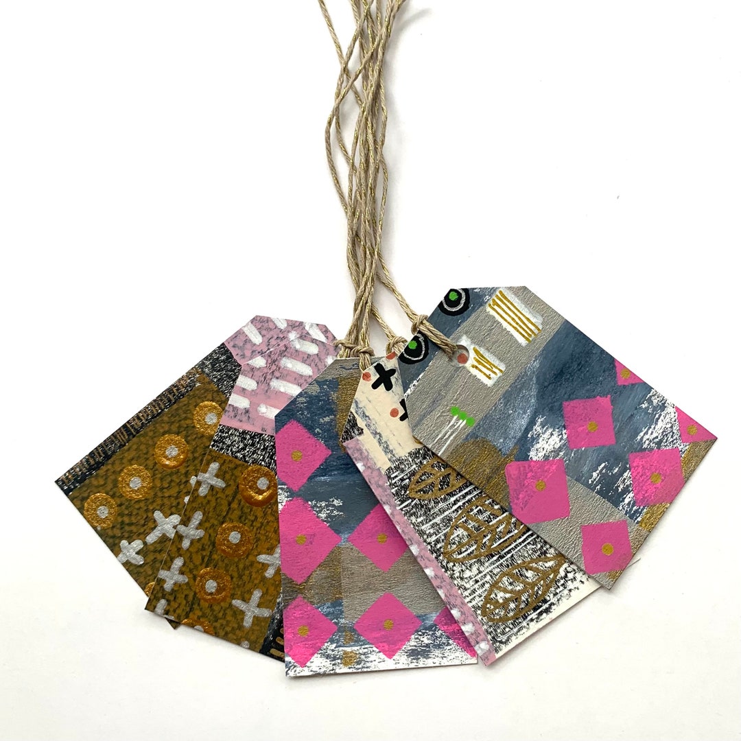Gift Tags, Hand Painted Gift Tags, Unique Gift Tags, Abstract Gift Tags ...