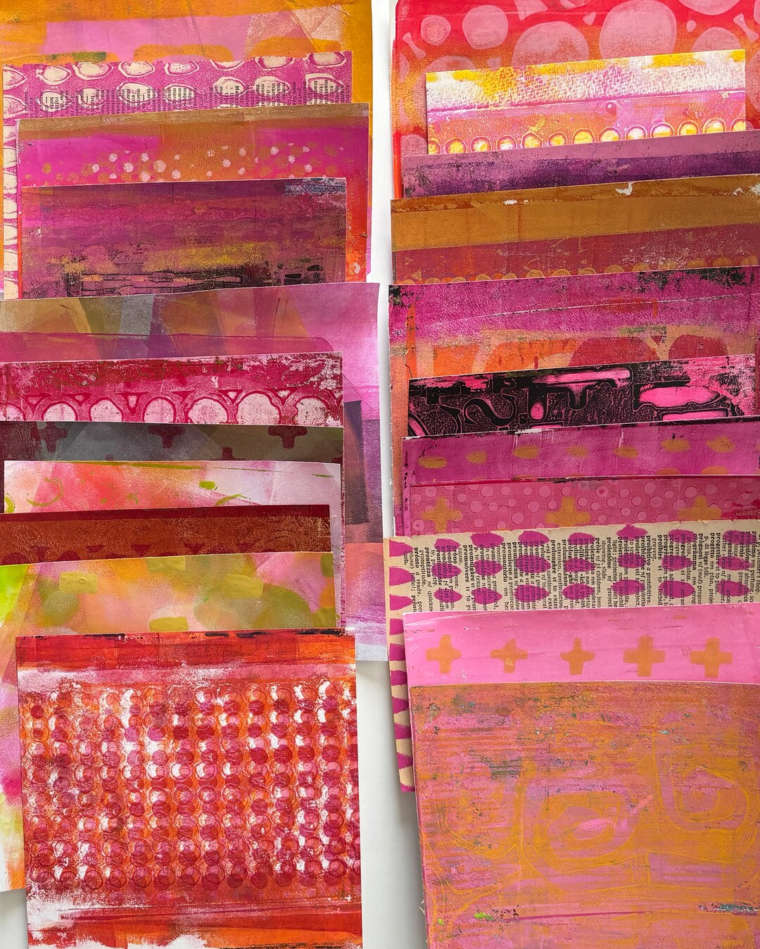 Hand Painted Papers, Hand Painted Collage Papers, Junk Journaling ...