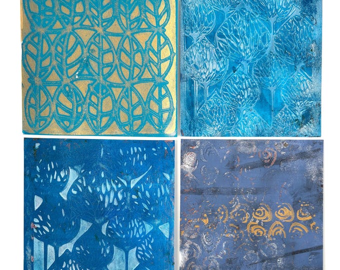 Collage Sheets, Hand Painted Papers, Collage Papers, Ephemera, Fodder ...