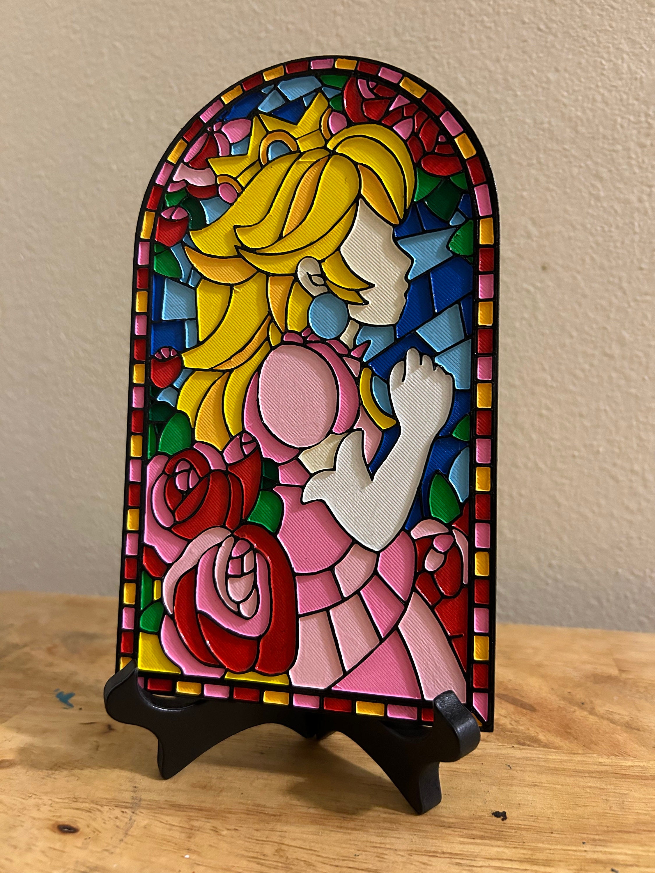 3D Printed plastic PLA Filament and Hand Painted Princess Peach Mural ...
