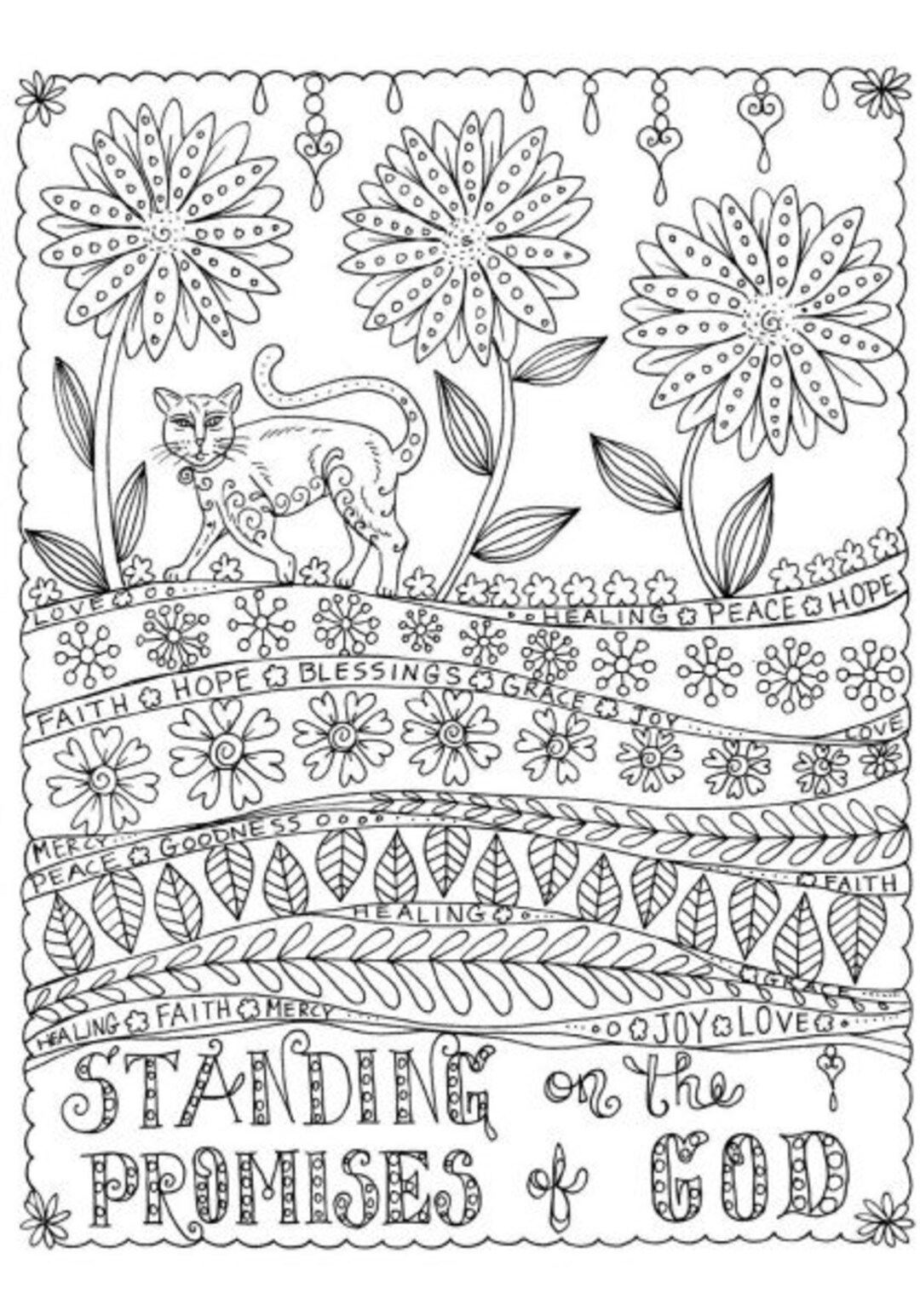 Standing on the Promises of God bible Verse Coloring Page Inspirational ...