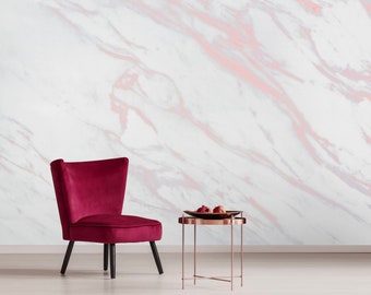 Pink Stone Wallpaper, Pink Marble Wall Mural, Marbled Wallpaper peel ...