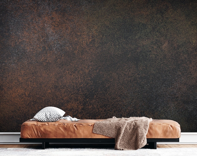 Rusty Copper Distressed Metal Gold Iron Wallpaper, Abstract Retro ...