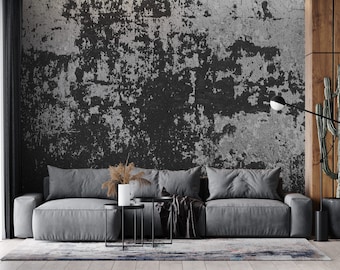 Vintage Style Unplastered Wall Wallpaper / Concrete Wall Wallpaper ...