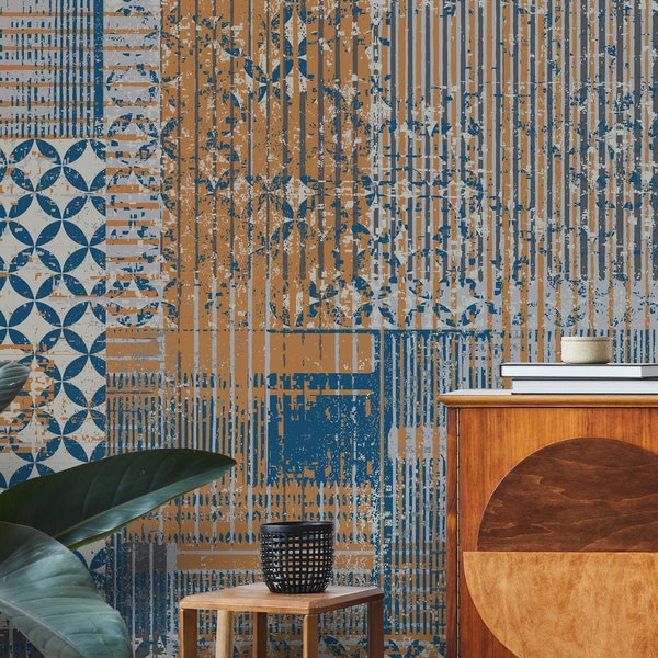 Distressed Wallpaper - Etsy
