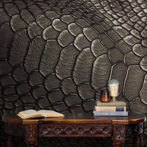 Snake Skin Texture Wallpaper, Modern Peel and Stick Wall Mural, Self ...