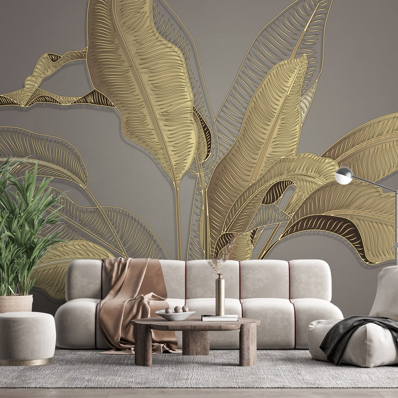 3d Wallpaper Banana Leaf - Etsy