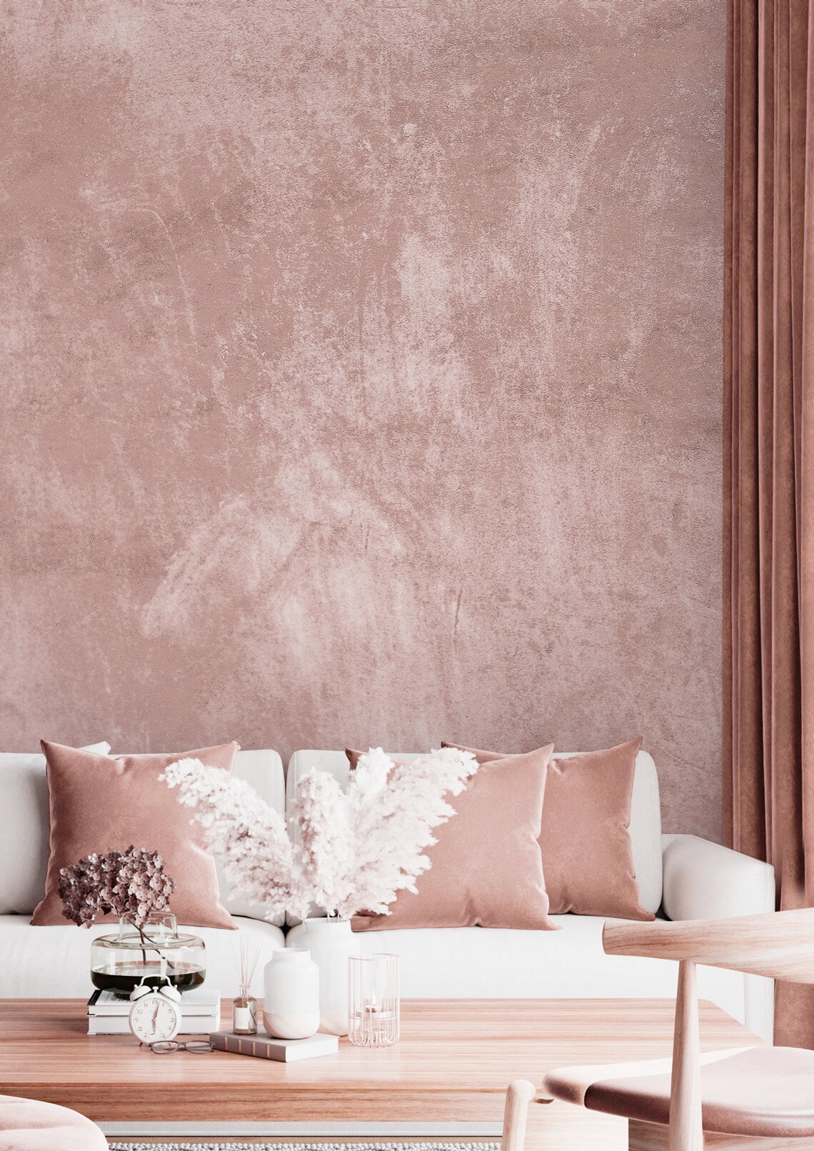 Pink Stone Wallpaper Stone Texture Wall Mural Grunge Pink - Etsy UK