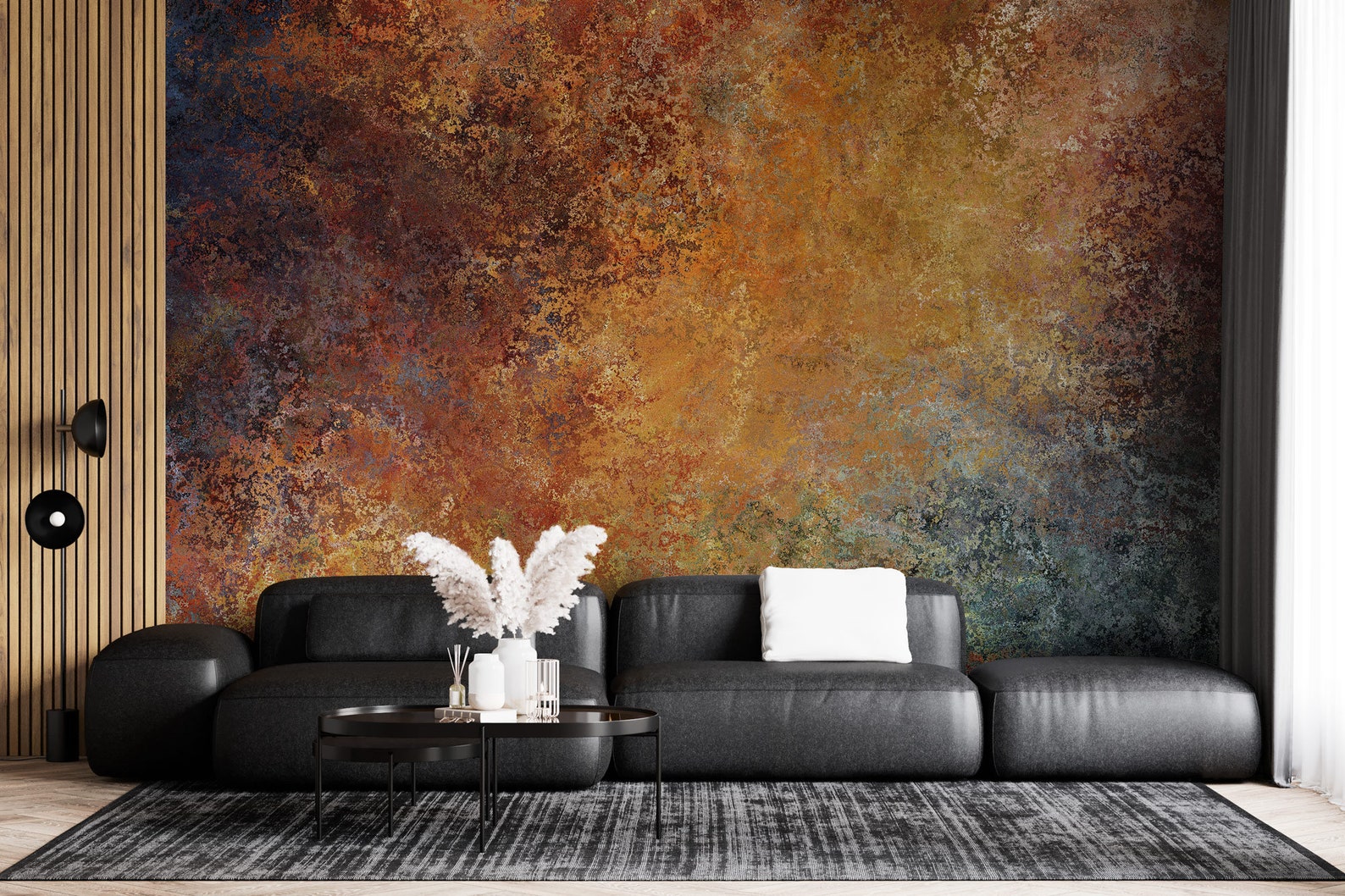 Rusty Copper Metal Wallpaper Peel and Stick Industrial Distress Wall ...