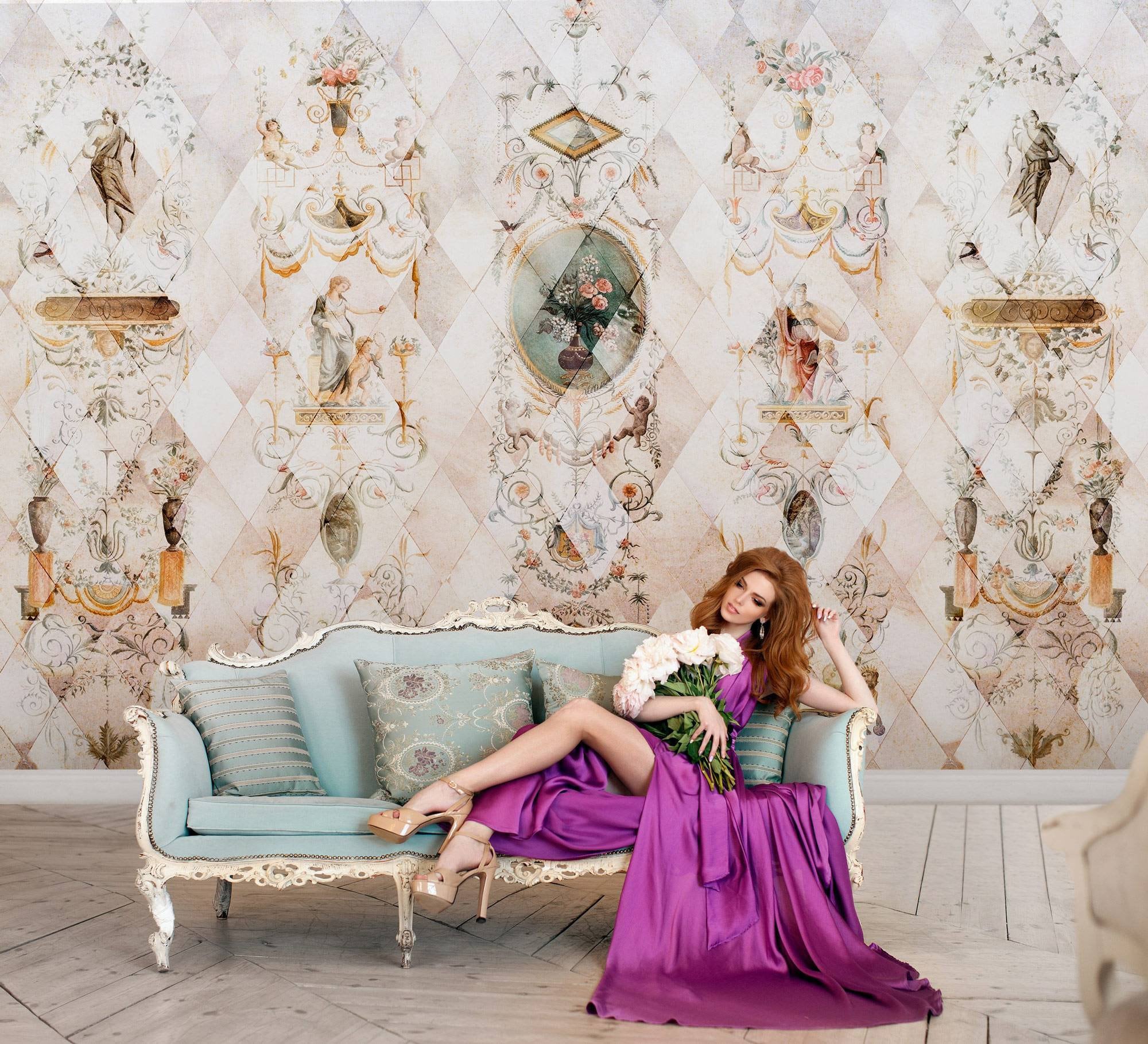 Neoclassical Art Wallpaper Peel and Stick Vintage Wall Mural - Etsy