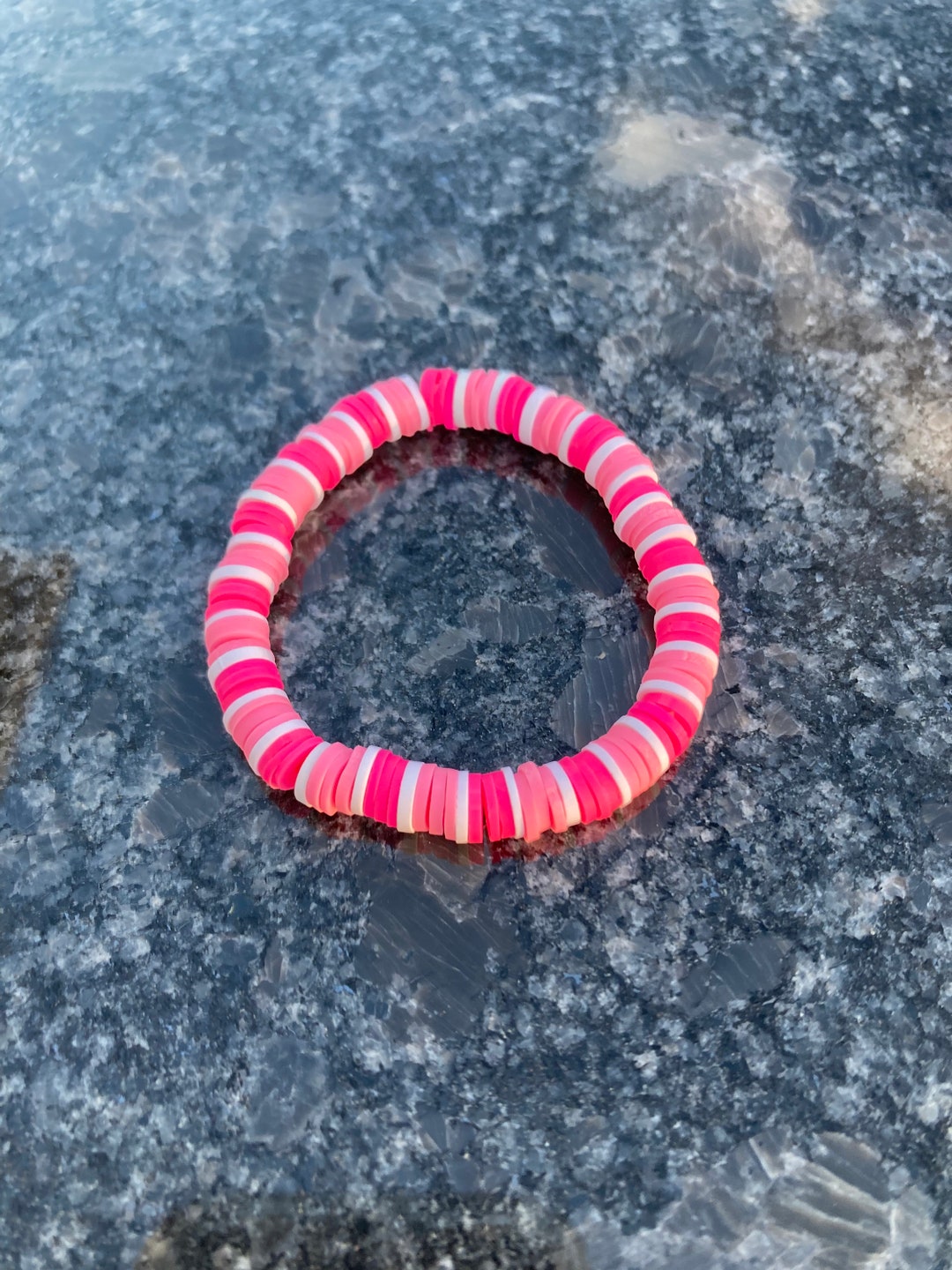 Preppy Pink - Handmade Heishi Preppy Bracelets - Etsy