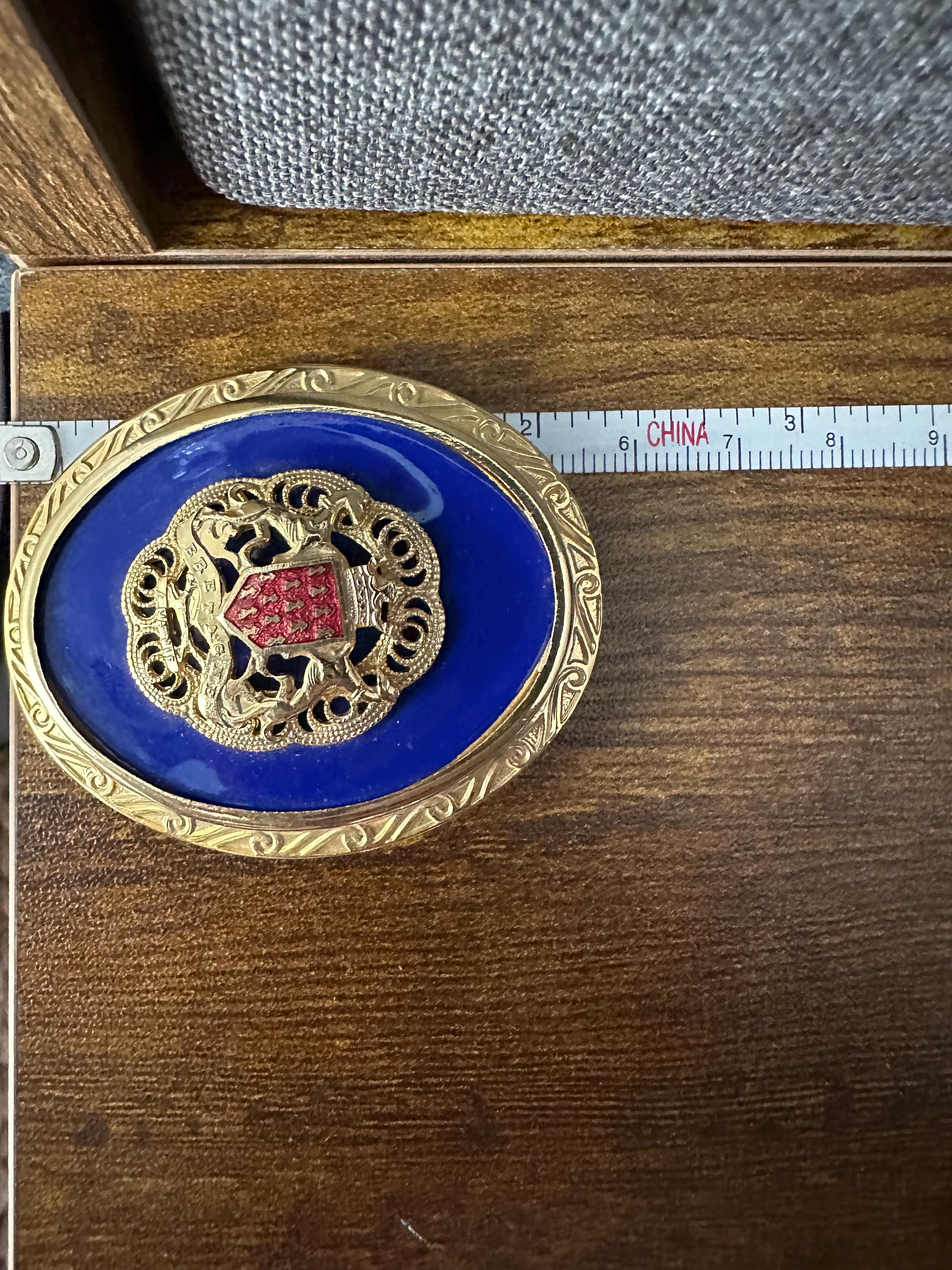 Vintage French Bretagne A Ma Vie France Coat of Arms Pendant Brooch - Etsy