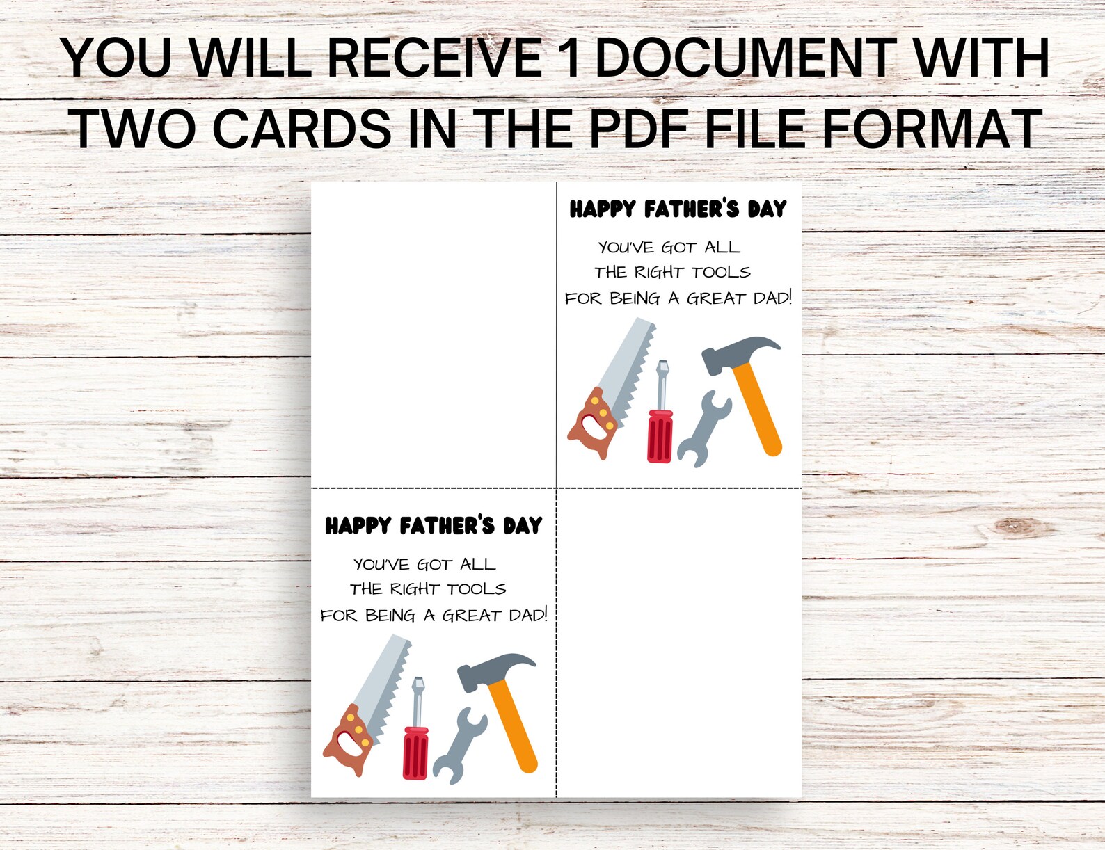 Father's Day Printable Tools Card, Instant Download, You've Got All the ...