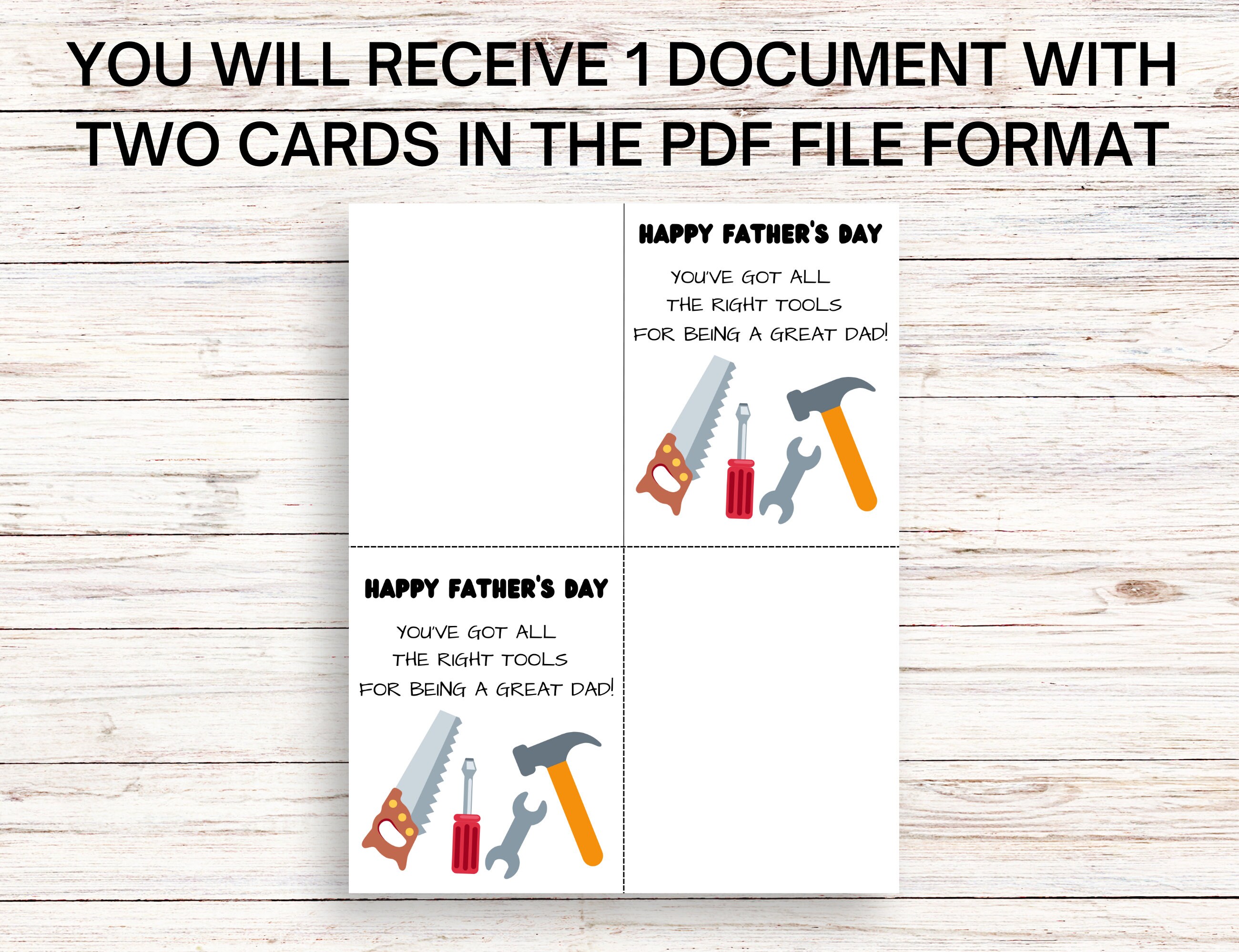 Father's Day Printable Tools Card, Instant Download, You've Got All the ...