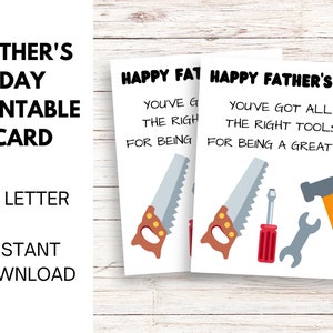 Father's Day Printable Tools Card, Instant Download, You've Got All the ...