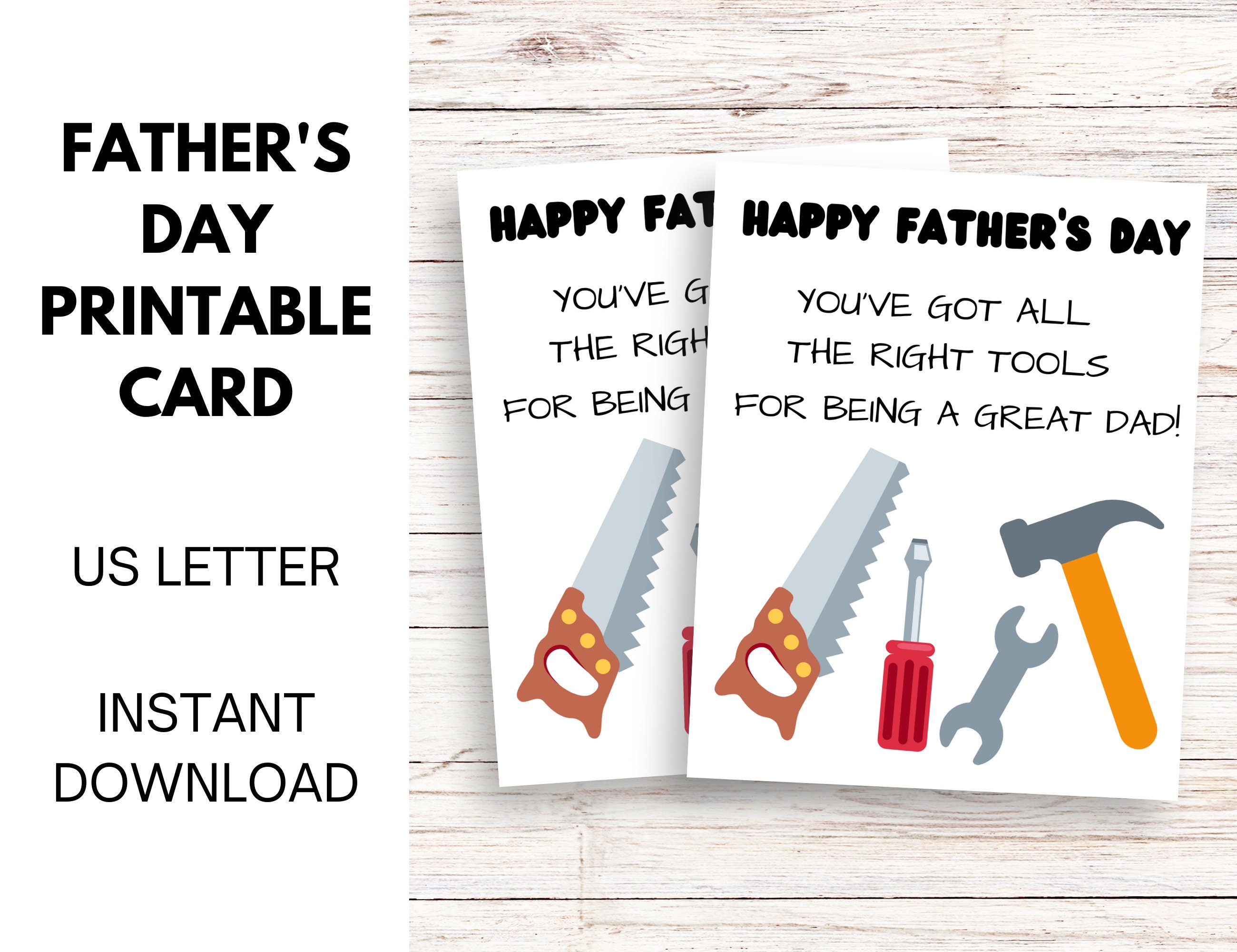 Father's Day Printable Tools Card, Instant Download, You've Got All the ...