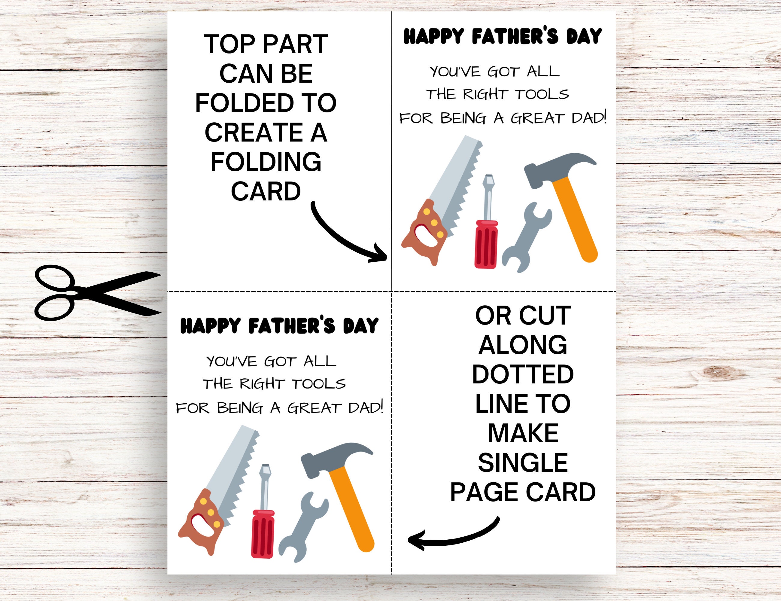 Father's Day Printable Tools Card, Instant Download, You've Got All the ...