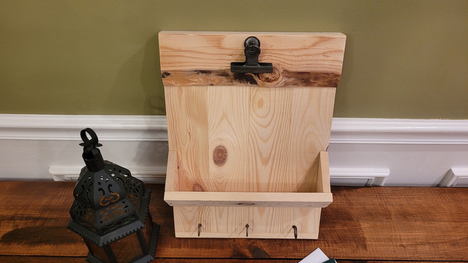 Rustic Live Edge Wood Mail Organizer - Etsy