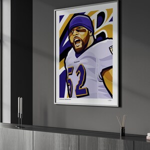 Ray Lewis Poster Baltimore Ravens Football Illustrated Art - Etsy
