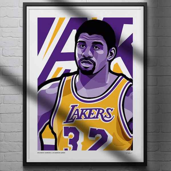 Magic Johnson Poster - Etsy