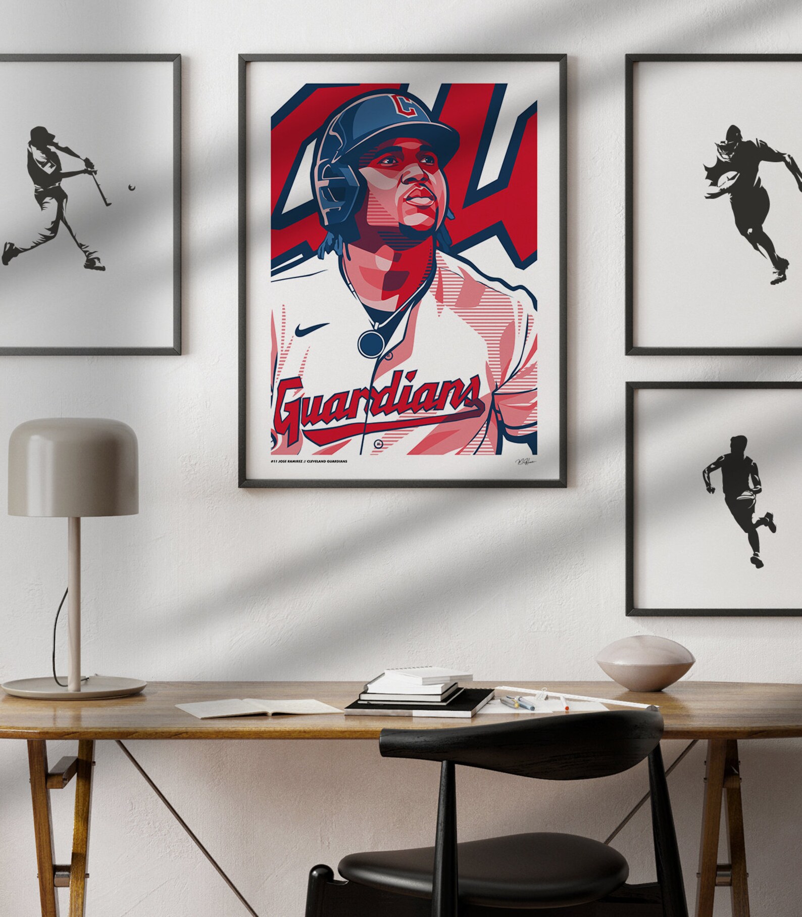 Jose Ramirez Poster Cleveland Guardians Baseball Art Print - Etsy