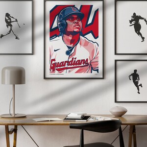 Jose Ramirez Poster Cleveland Guardians Baseball Art Print - Etsy