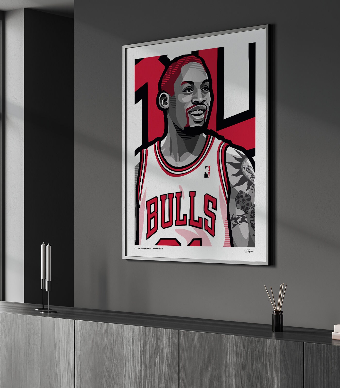 Dennis Rodman Poster Chicago Bulls Basketball Art Print - Etsy