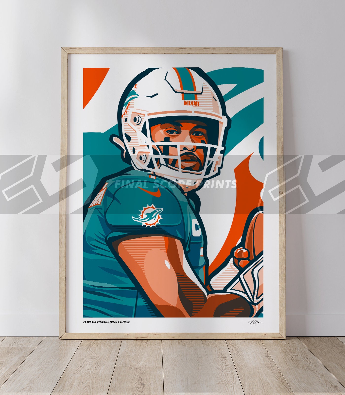 Tua Tagovailoa Poster Miami Dolphins Football Art Print - Etsy
