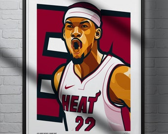 Jimmy Butler Poster Miami Heat Glossy Quality Print Photo Wall Art ...