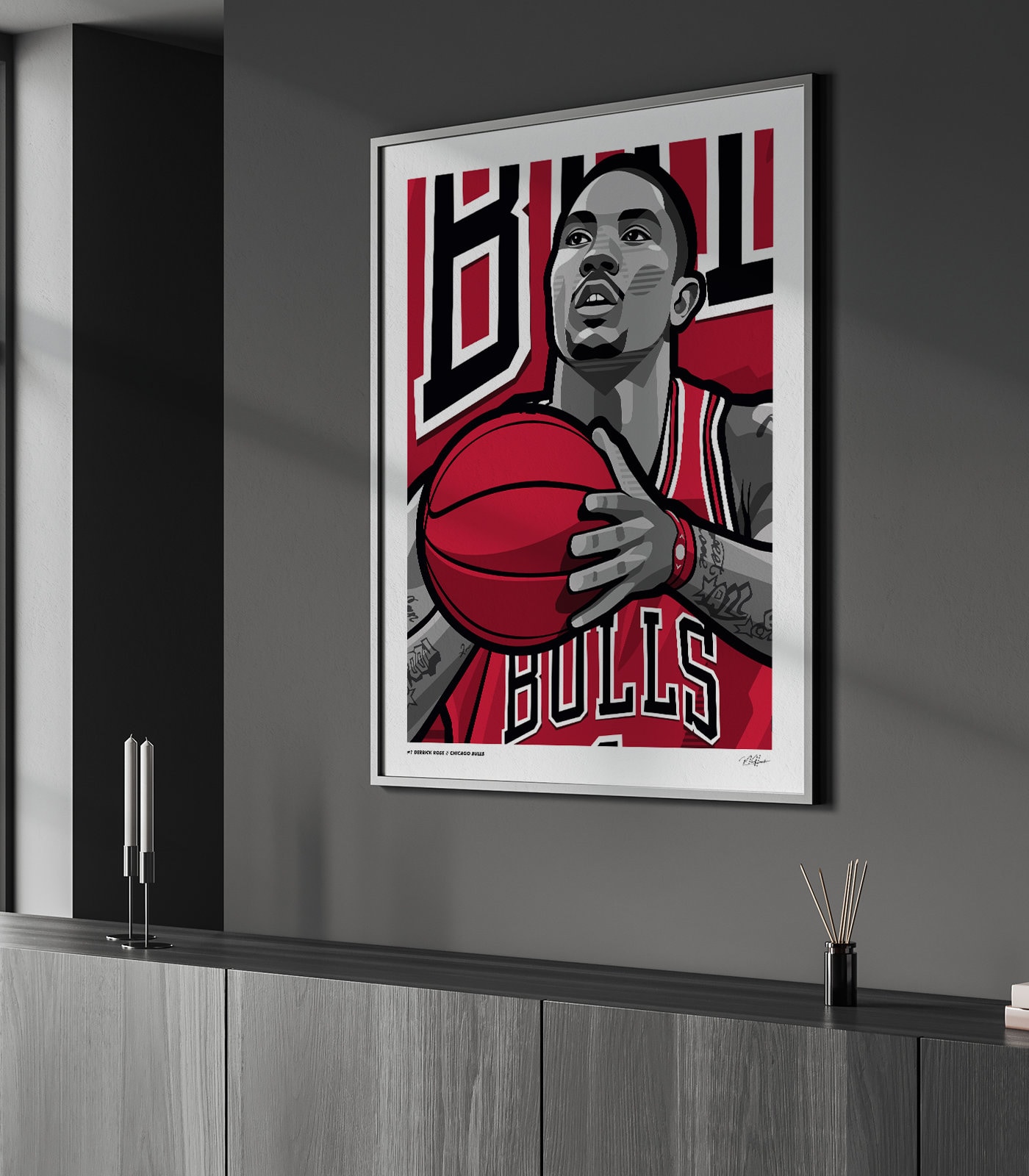 Derrick Rose Poster Chicago Bulls Basketball Art Print - Etsy