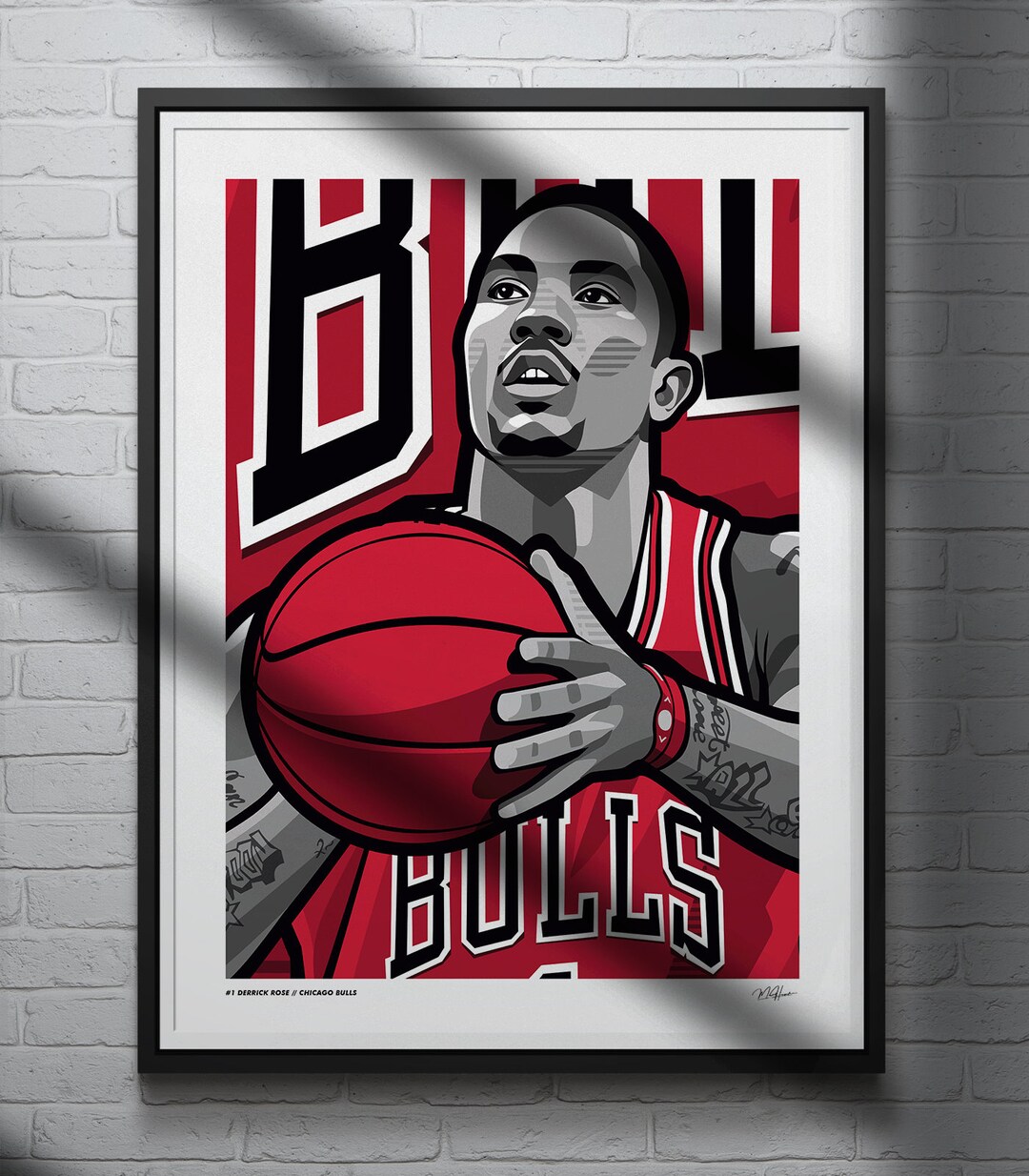 Derrick Rose Poster Chicago Bulls Basketball Art Print - Etsy