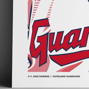 Jose Ramirez Poster Cleveland Guardians Baseball Art Print - Etsy