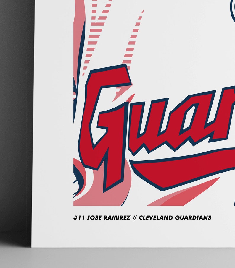 Jose Ramirez Poster Cleveland Guardians Baseball Art Print - Etsy