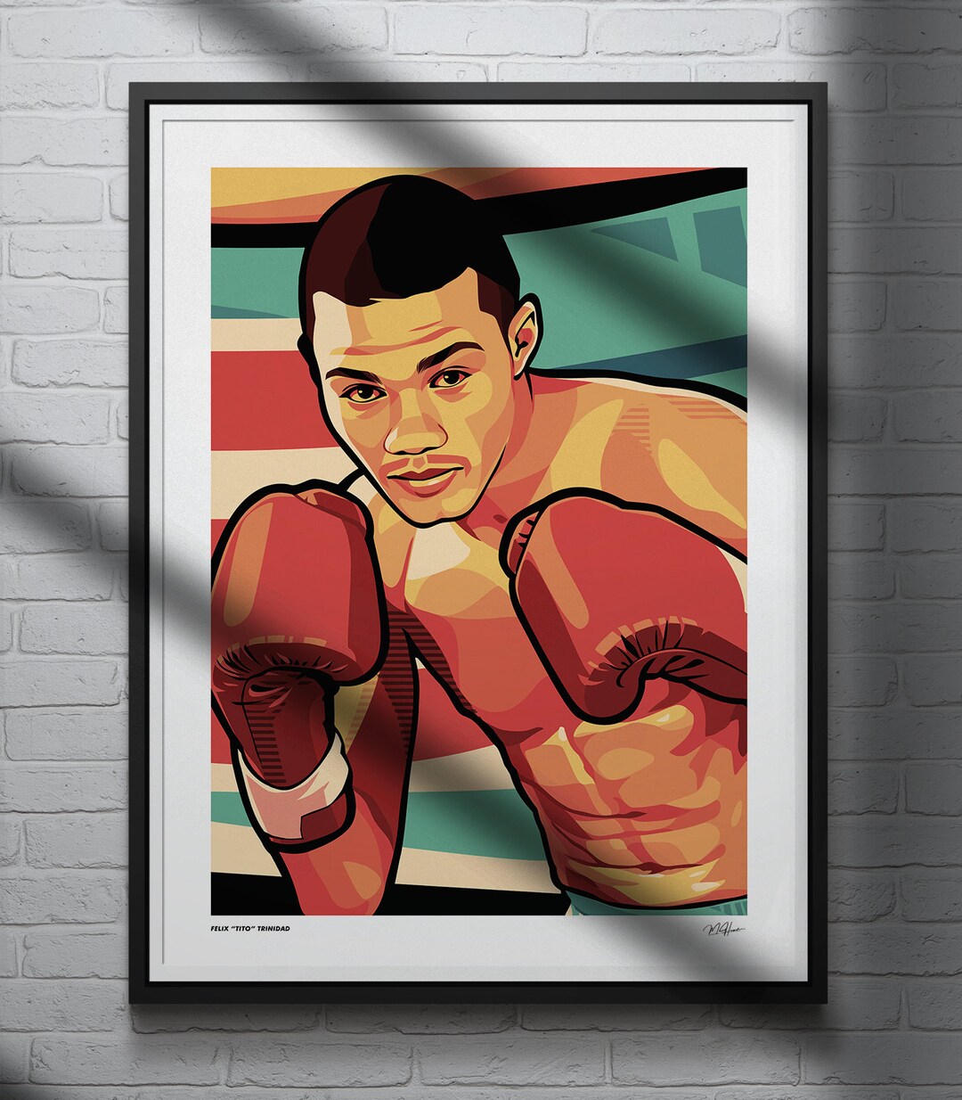 Felix Tito Trinidad Poster Boxing Illustrated Art Print - Etsy