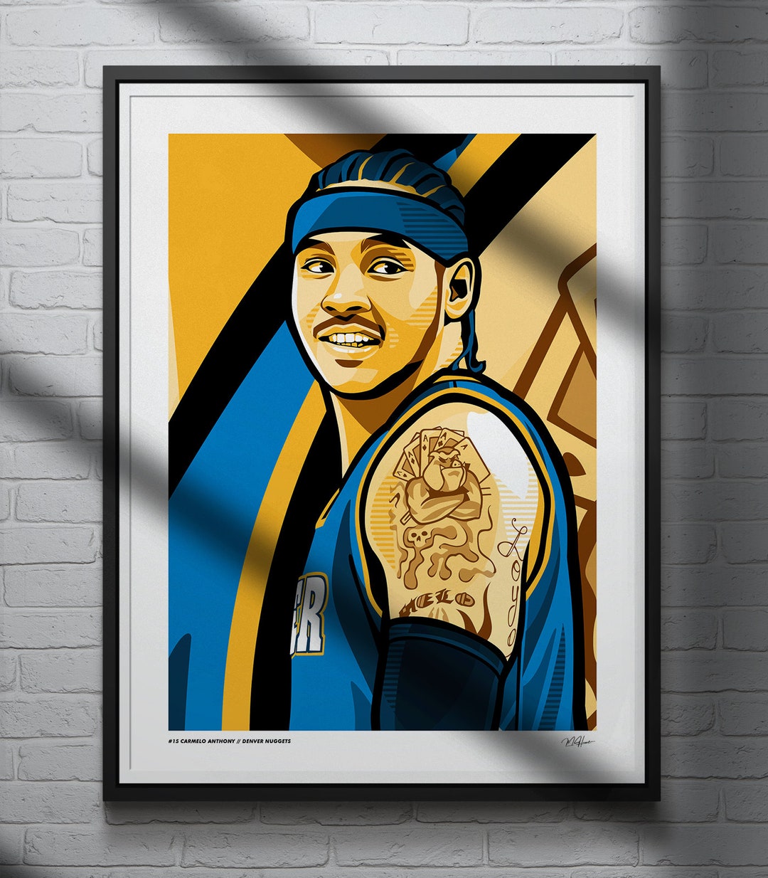 Carmelo Anthony Poster Denver Nuggets Basketball Art Print - Etsy