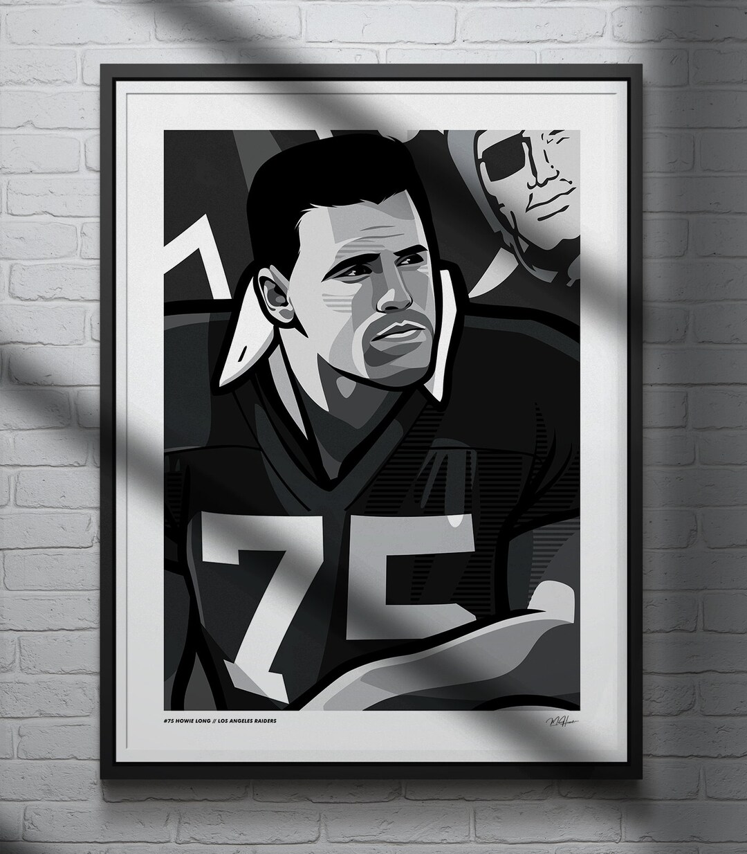 Howie Long Poster Los Angeles Raiders Football Illustrated Art Print - Etsy