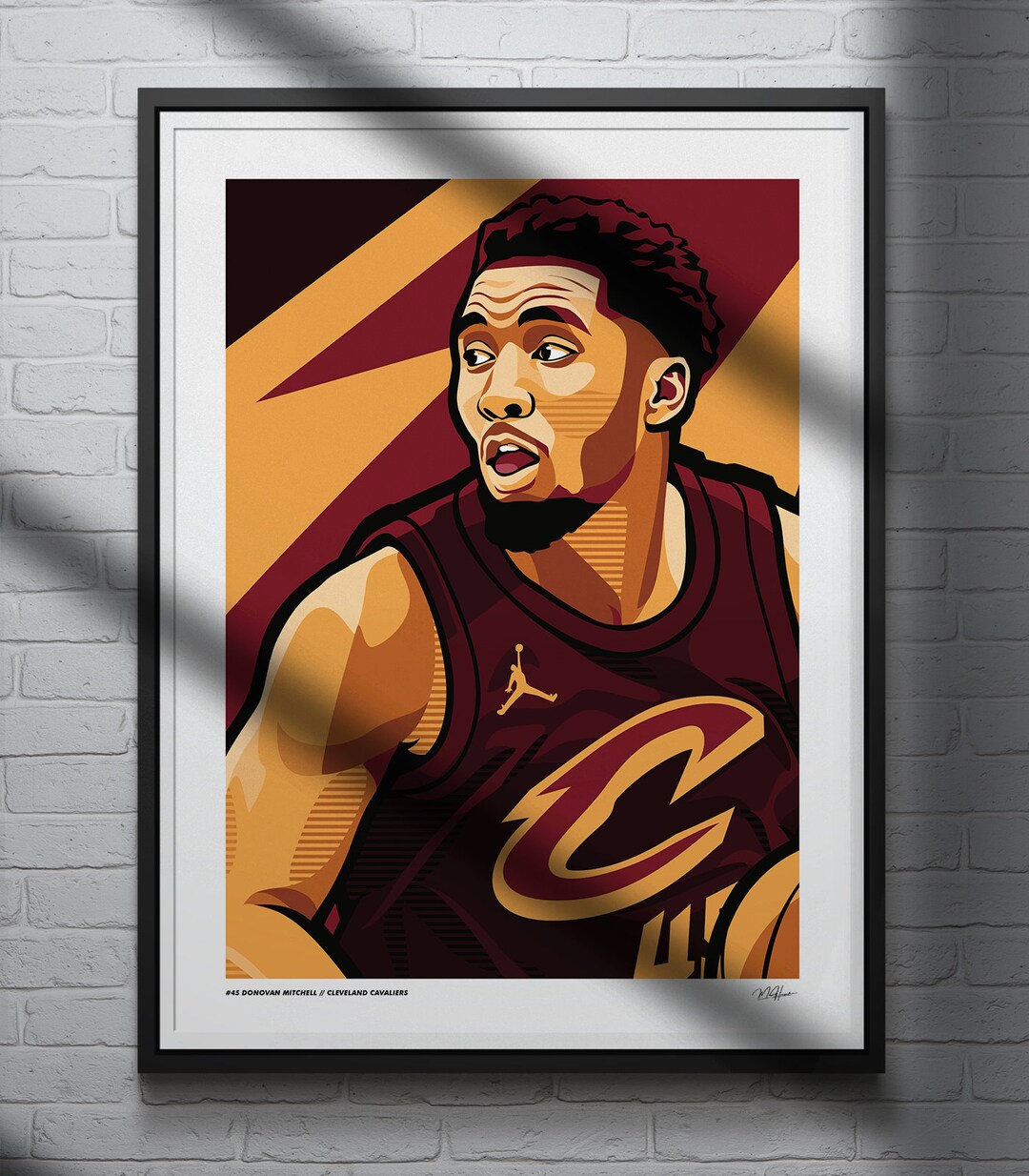 Donovan Mitchell Poster Cleveland Cavaliers Basketball Art Print - Etsy