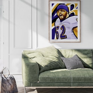 Ray Lewis Poster Baltimore Ravens Football Illustrated Art - Etsy
