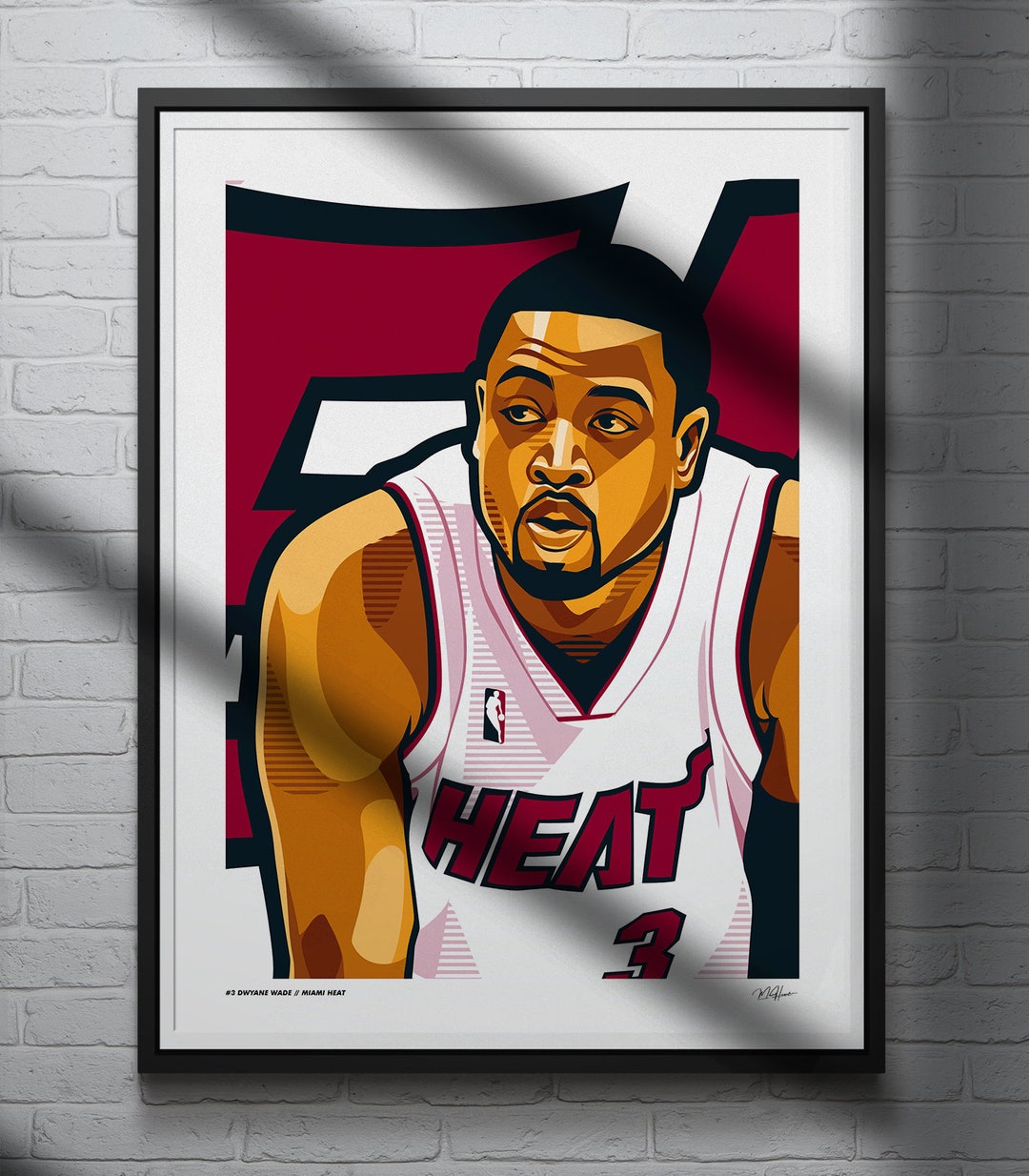 Dwyane Wade Poster Miami Heat Basketball Art Print - Etsy