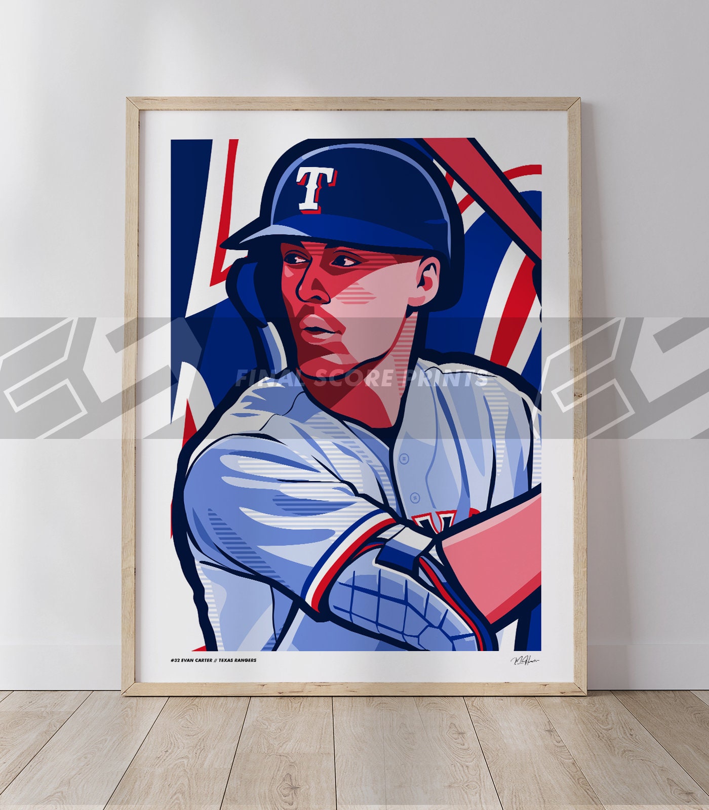 Evan Carter Poster Texas Rangers Baseball Illustrated Art - Etsy