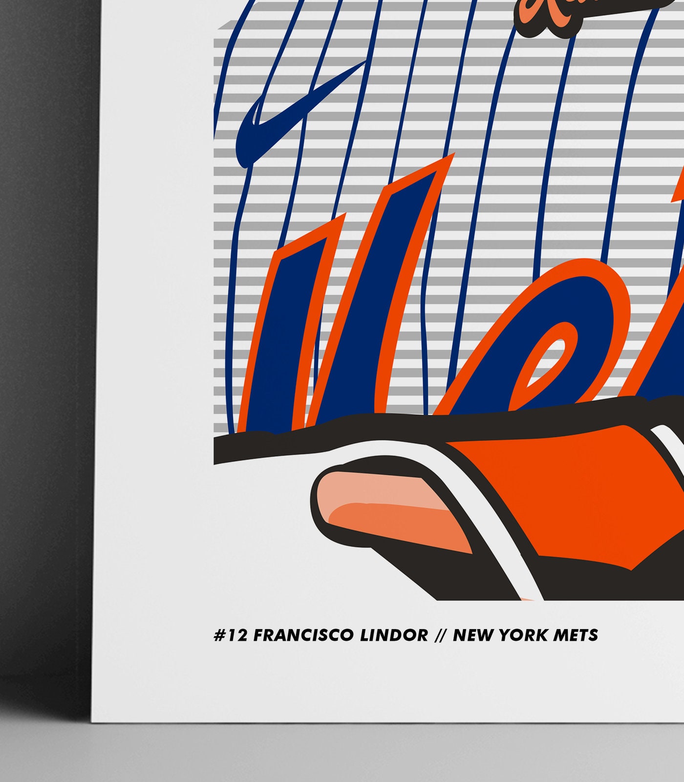 Francisco Lindor Poster New York Mets Baseball Illustrated Art - Etsy