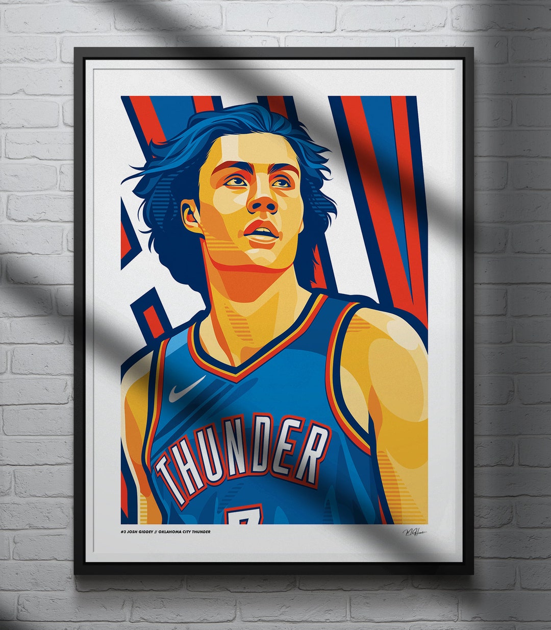 Josh Giddey Poster Oklahoma City Thunder Basketball Art Print - Etsy