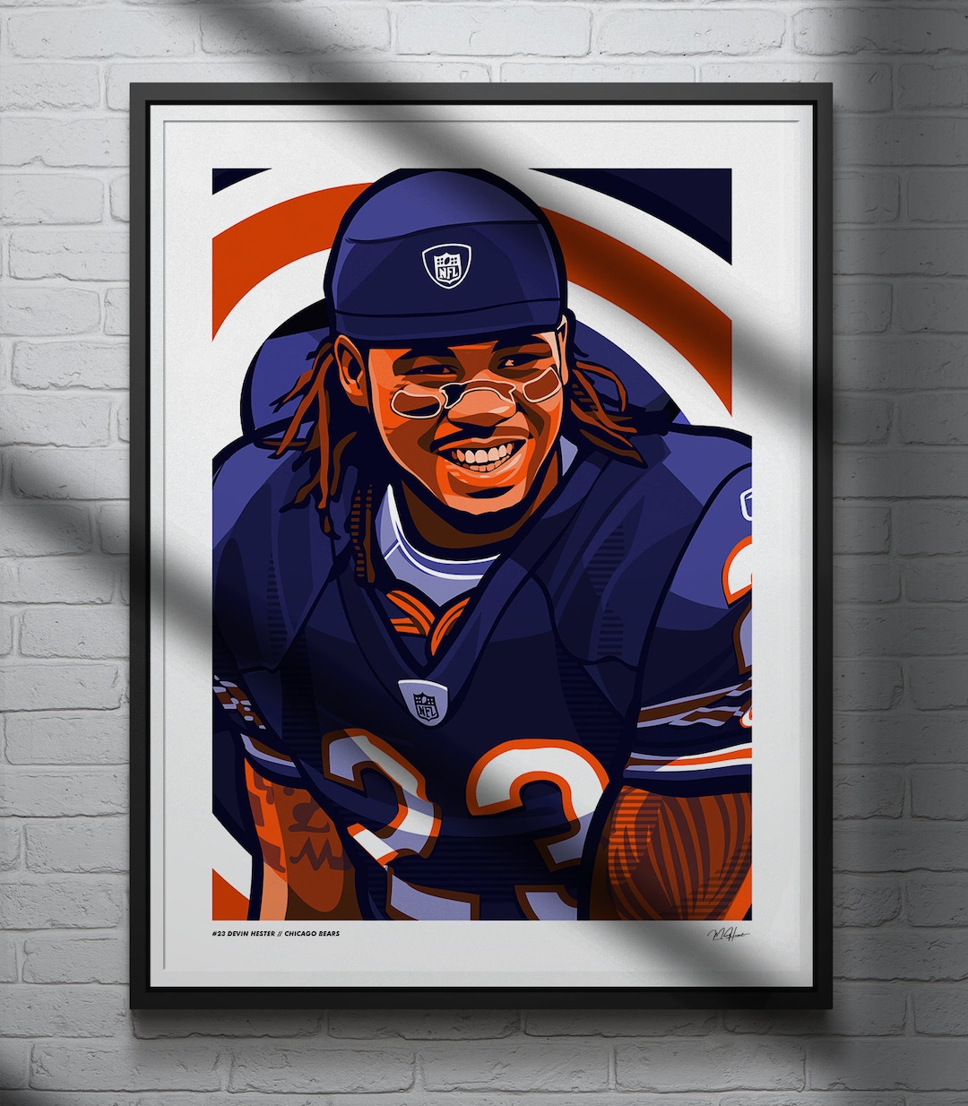Devin Hester Poster Chicago Bears Football Illustrated Art Print - Etsy